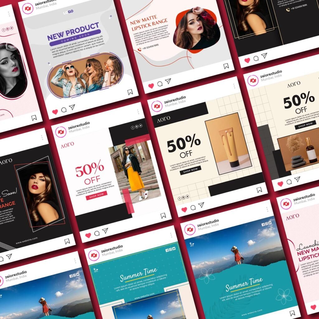 Promotional Social Media Post Templates - Zeiore Studio